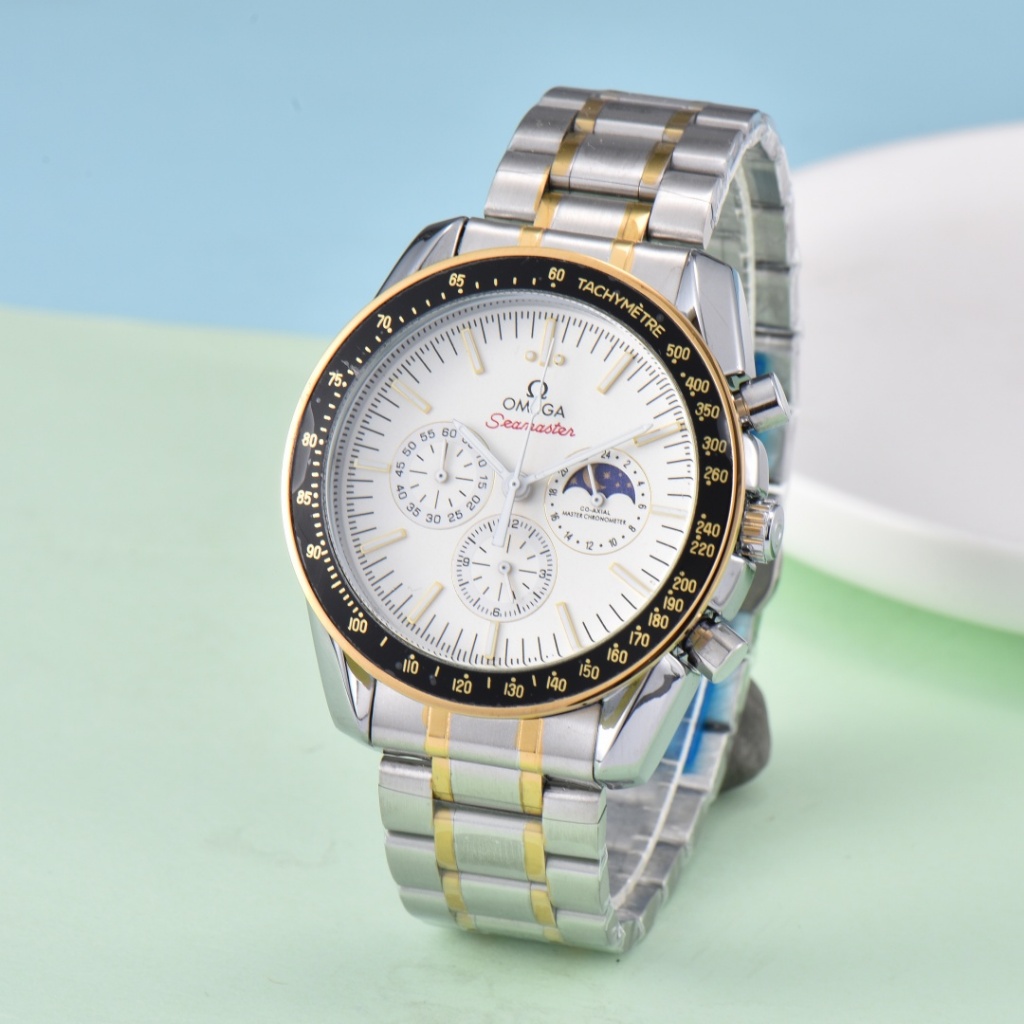 Omega Sun Moon Star Series Quartz Watch Quartz Movement Men Fashion ...