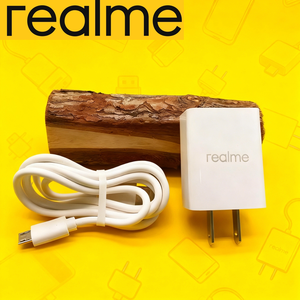 Original Fast Charger Realme Charger 18W Micro USB/Type-C Cable 2in1 ...