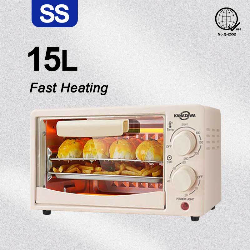 KANAZAWA 600W Mini Oven 15L With Baking Rack Tray 2 In 1 Accessories ...