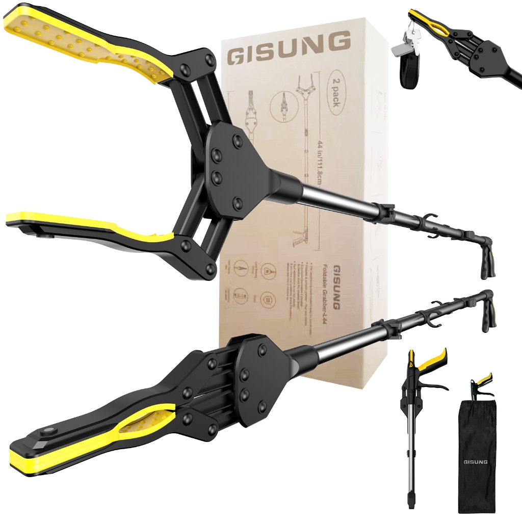Gisung Litter Reachers Pickers, Cleaning Tool Hand Foldable Grabber ...