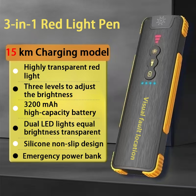VFL 15/30/50mw High-Power Red Light Rechargeable Power Bank Flashlight ...