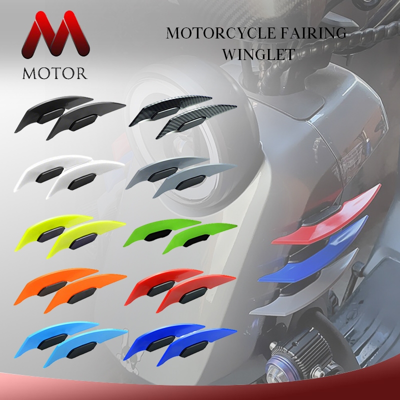 Universal Motorcycle Winglet Motorbike Scooter Wings Wind Knife Body ...