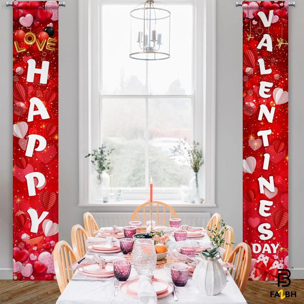 Happy Valentines Day Banner for Valentines Day Decorations 180x90cm Red ...