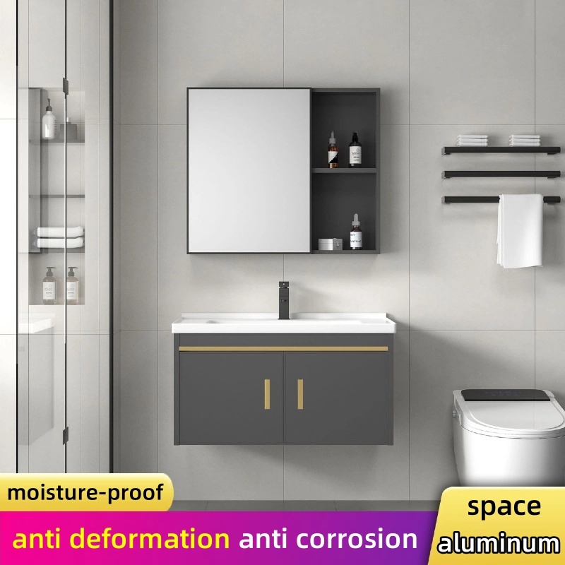 Lavatory Sink Complete Set Bathroom Sink Cabinet Aluminum Bathroom ...