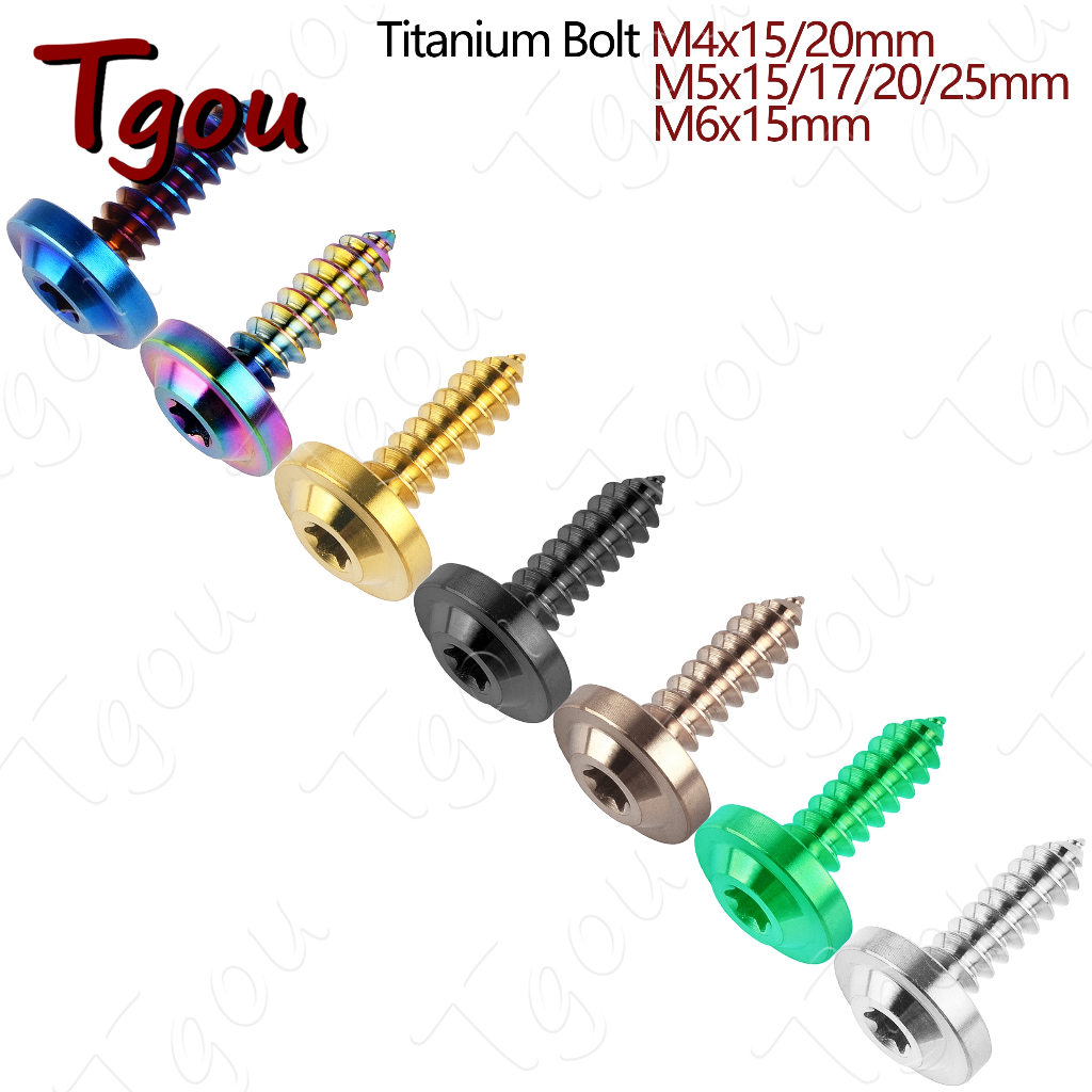 Tgou Titanium Bolt M4x15/20mm M5x15/17/20/25mm M6x15mm Self Tapping ...