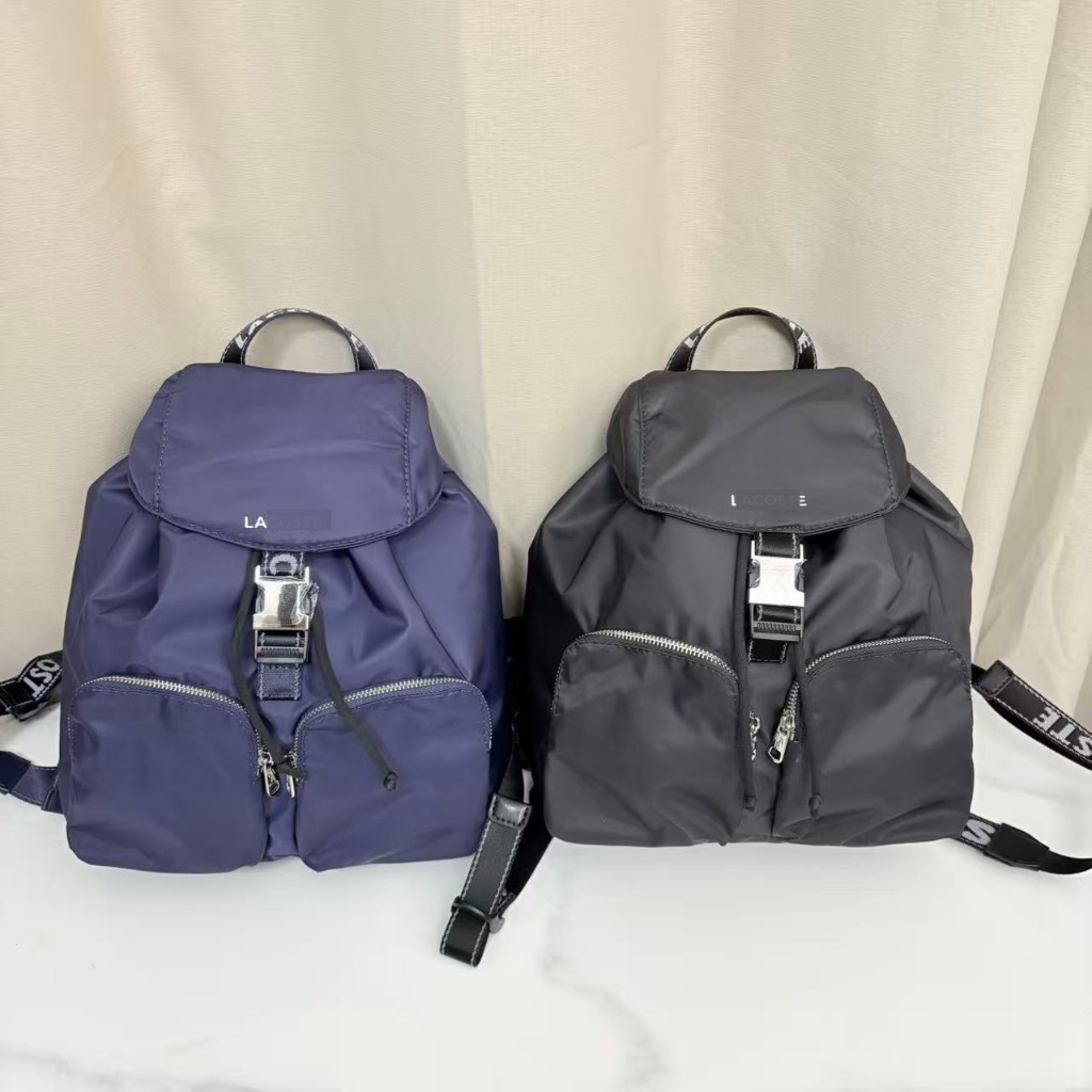 Unisex Branded Nylon Flap Backpack Lightweight Waterproof Casual ...