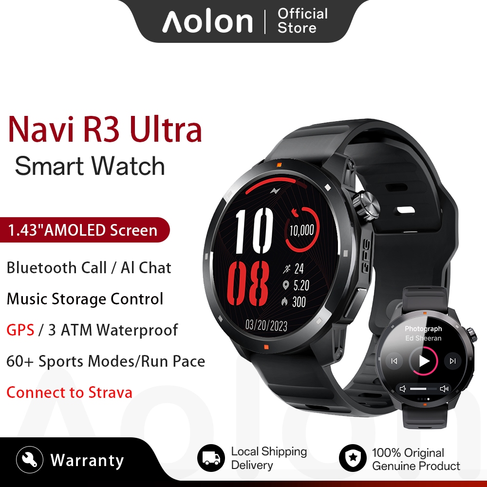 Aolon Navi R3 Ultra High Precision GPS Smart Watch Bluetooth Call ...