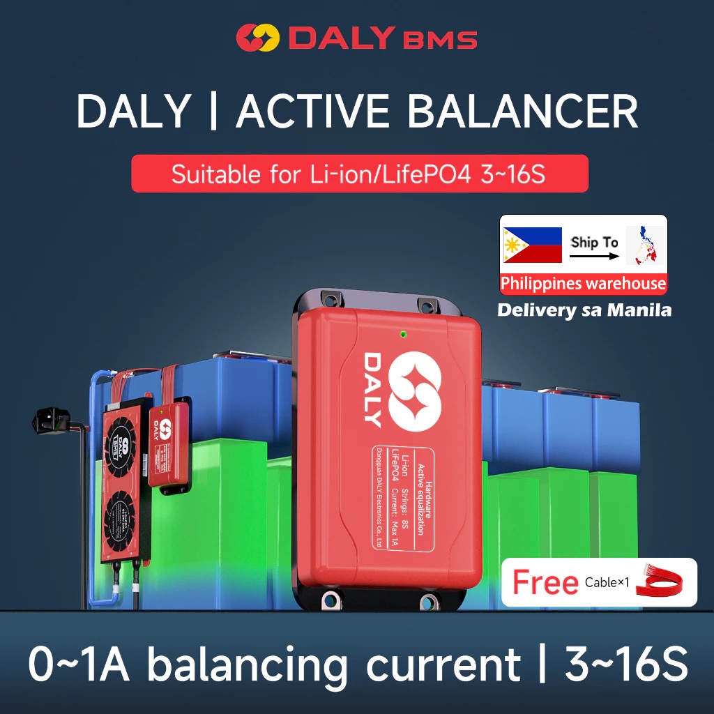 NEW Daly Hardware Active Balance 3S-16S Li-ion LiFePO4 12V 24V 36V 48V ...