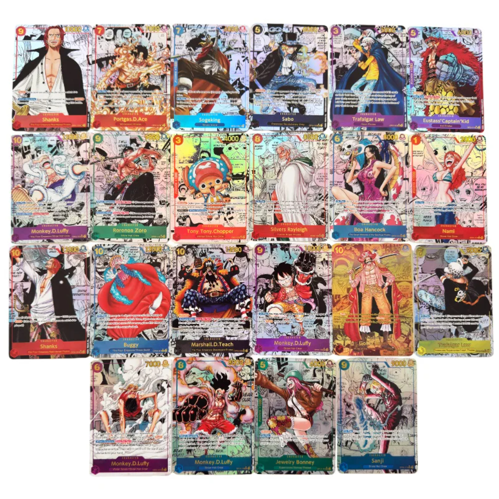 22pcs/set One Piece English Manga OPCG Replica OP05 OP06 Zoro Shanks ...