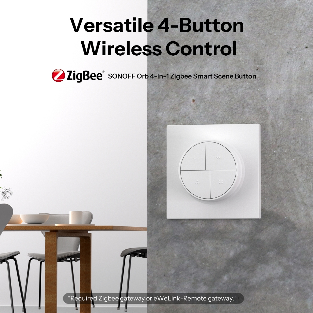 SONOFF SNZB-01M Fusion Series Orb 4-In-1 Zigbee Smart Scene Button One ...