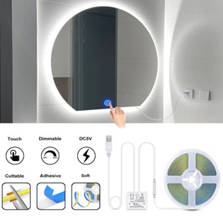 USB 5V COB LED Strip Light With Penetrates Mirror Glass Acrylic Touch ...