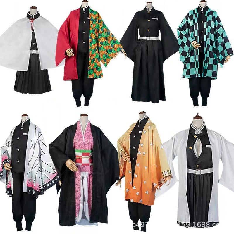 Nezuko Tanjiro Zenitsu Shinobu Cosplay Set - Demon Slayer Uniform for ...