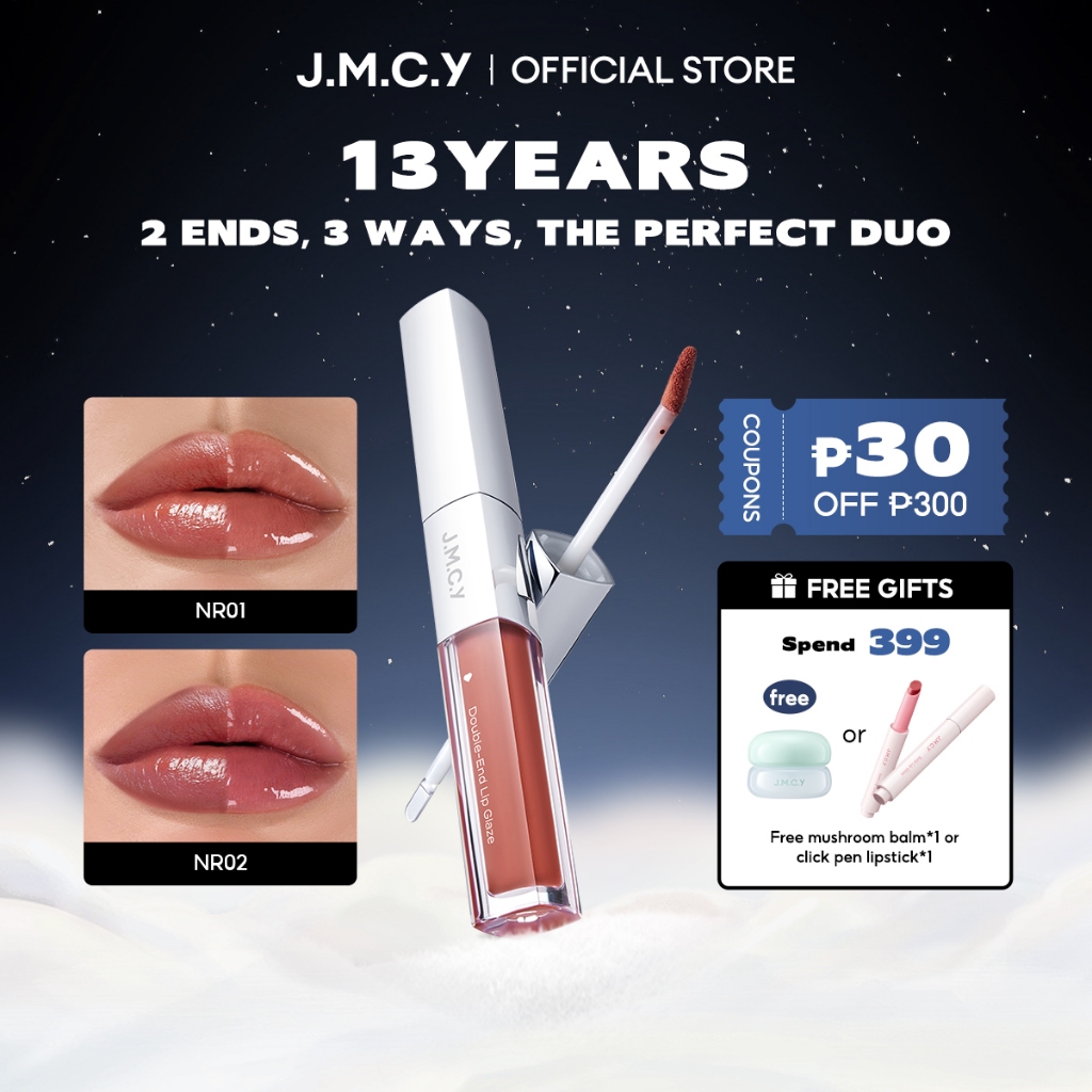 【12 COLORS】JMCY 3 in 1 Lipstick Double Effect Matte Gloss 48H Transfer ...