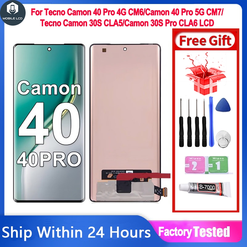 Original LCD For Tecno Camon 40 Pro 4G CM6/Camon 40 Pro 5G CM7/Camon ...