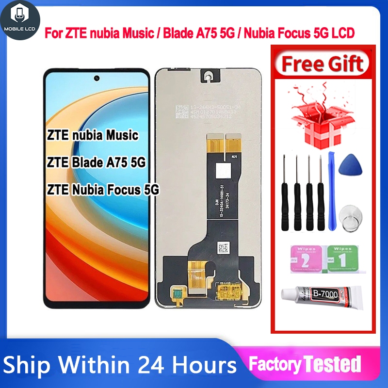 Original LCD For ZTE nubia Music/ZTE Blade A75 5G/ZTE Nubia Focus 5G LCD Screen Display Touch ...