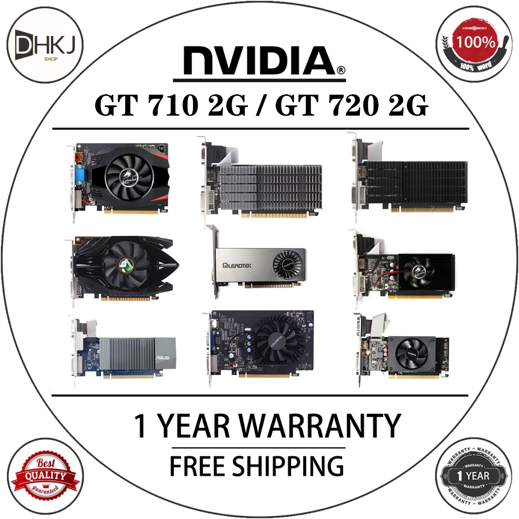 USED GeForce GT 710 2GB GT 720 2GB (Random brand shipping) desktop ...