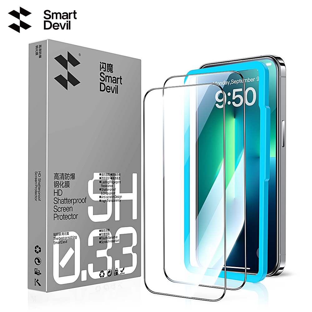 SmartDevil 9D Full Cover Tempered Glass For iPhone 13 pro max/12/11 pro ...