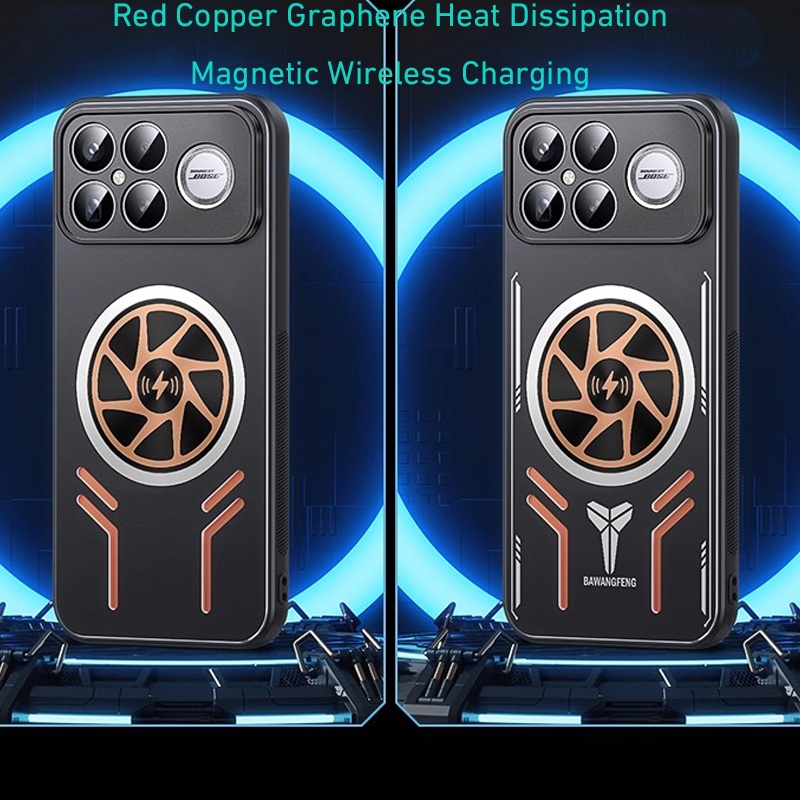 Fashion Red Copper Graphene Cooling Case for POCO F8 F7 Ultra F6 X6 Pro ...