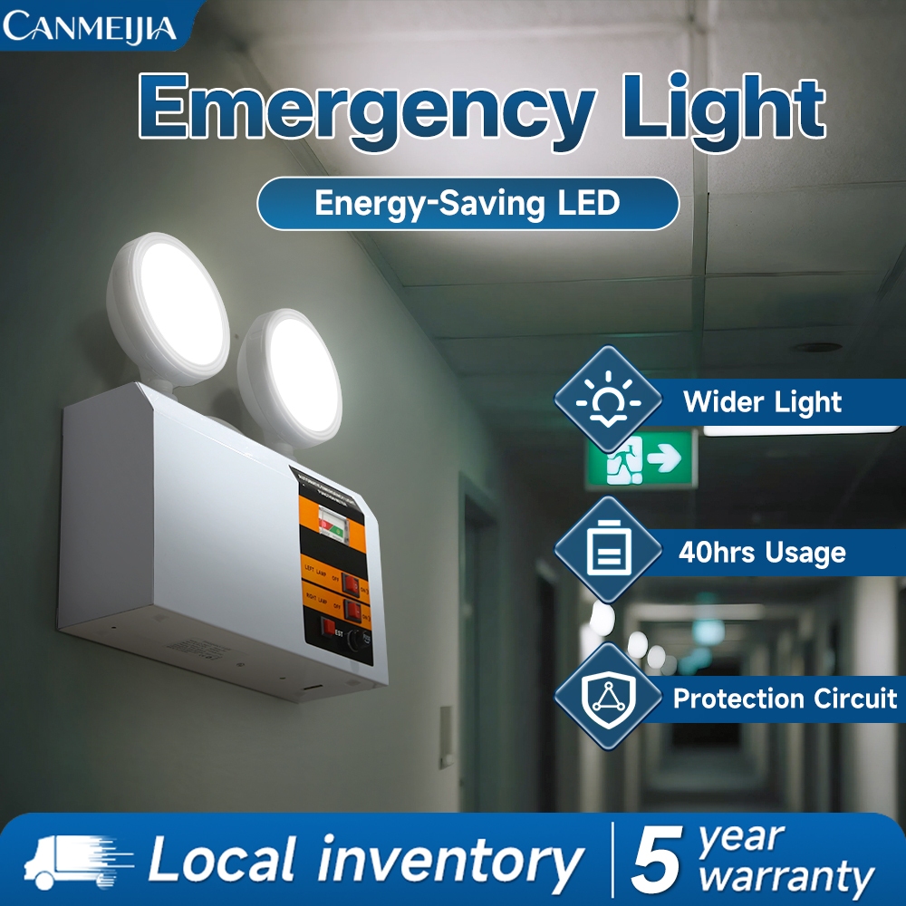 CANMEIJIA Emergency Light Twinhead rechargeable emergency lamp Wall ...