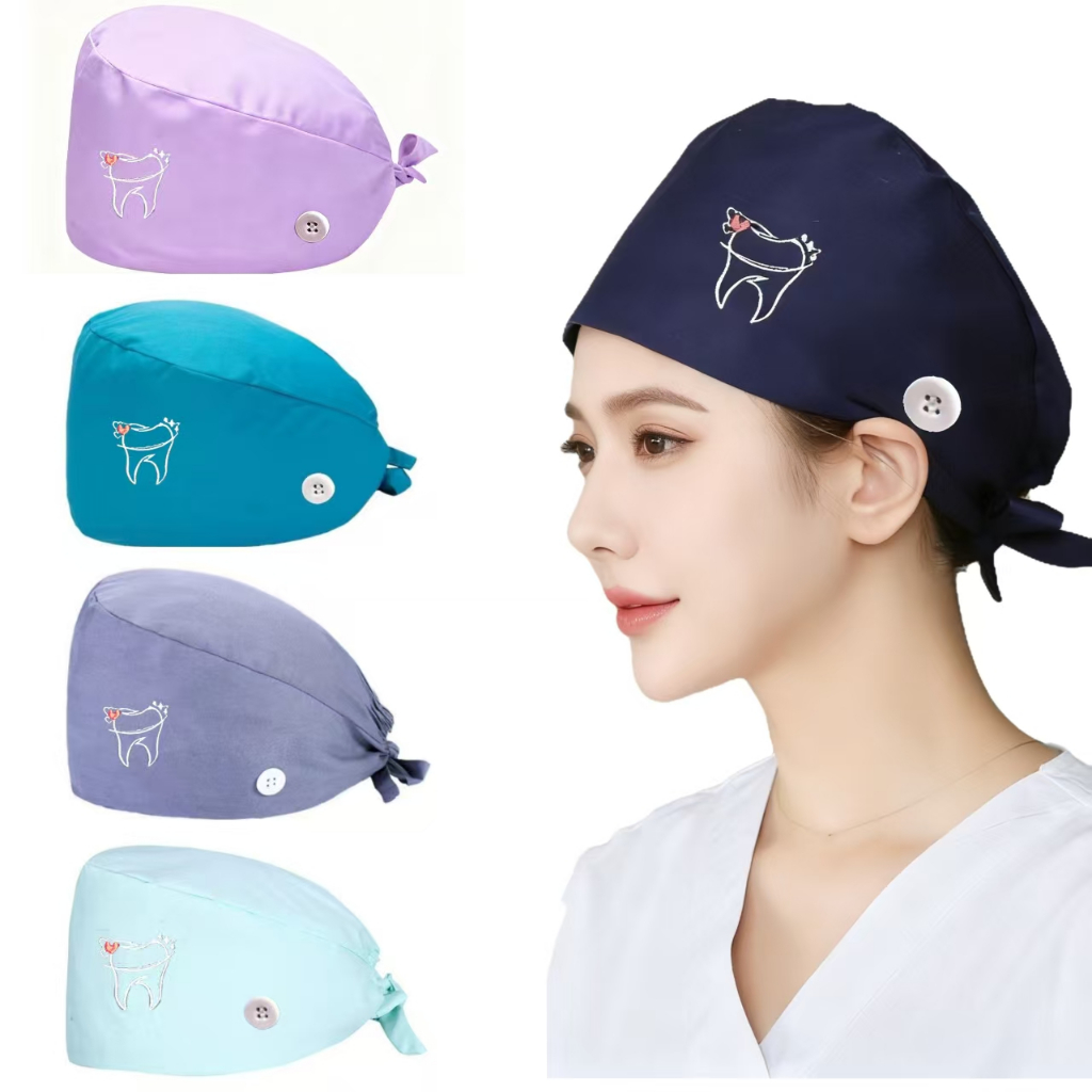 Dentist hat Tooth pattern surgical cap doctor nurse surgical cap beauty ...