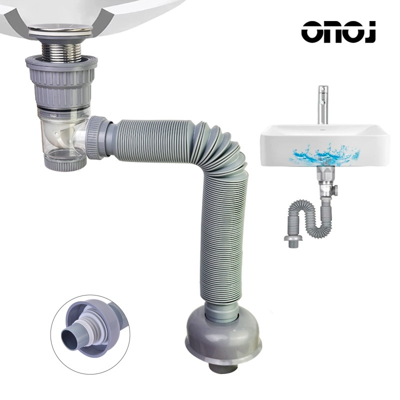 ONOJ Universal Sink Drain Pipe horizontal and vertical dualuse ...