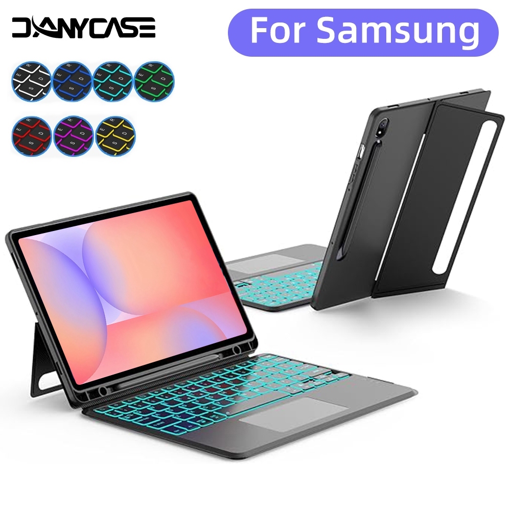 Magnetic Keyboard Case for Samsung Galaxy Tab S9 FE Plus S10 FE A11 ...