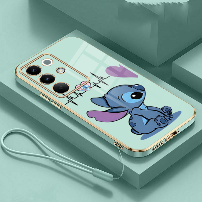 realme C85 5G realme C85 Pro Stitch Love Heart Case Glossy Plating Soft ...