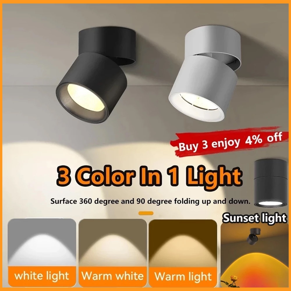 Led Foldable Downlight 3 Colors Spotlight Pin Light 7/10/15W Ceiling ...