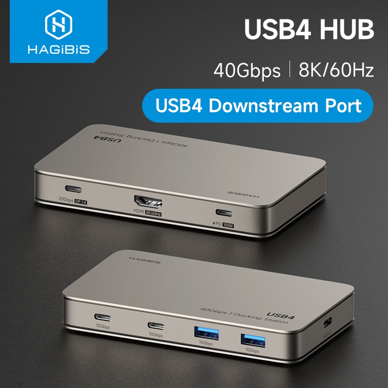 Hagibis USB4 Docking Station USB C Triple Display Hub Compatible with ...