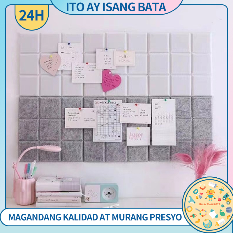 【Local stock】30x30cm DIY Grid Felt Background Board Nordic Square ...