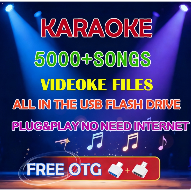 USB FLASHDRIVE WITH OFFLINE KARAOKE SONGS 5000 FILES HIGH QUALITY WITH ...