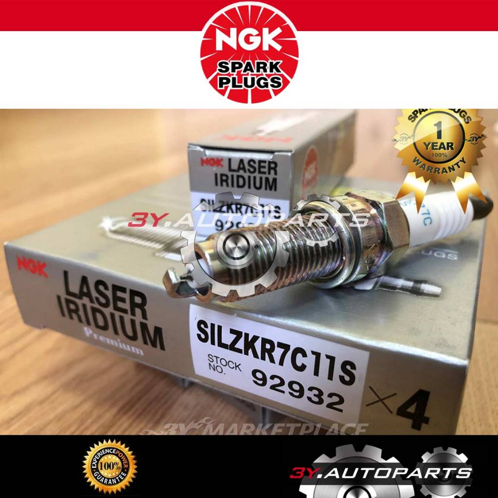 【100% Genuine】NGK 92932 Laser Iridium SILZKR7C11S (@4pcs) Spark Plug ...