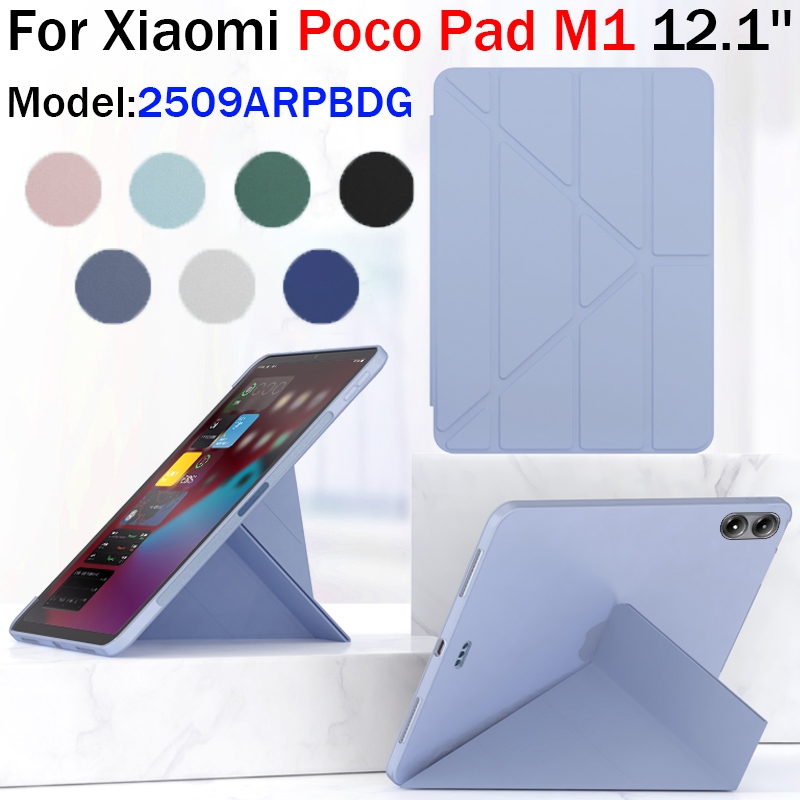 For Xiaomi Poco Pad M1 12.1'' 2025 3+Y-Fold Flip Leather Cover ...