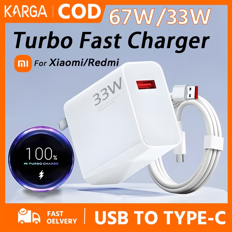 18W 33W 67W 120W Turbo Fast Charger 6A Type-C Micro USB Cable For ...