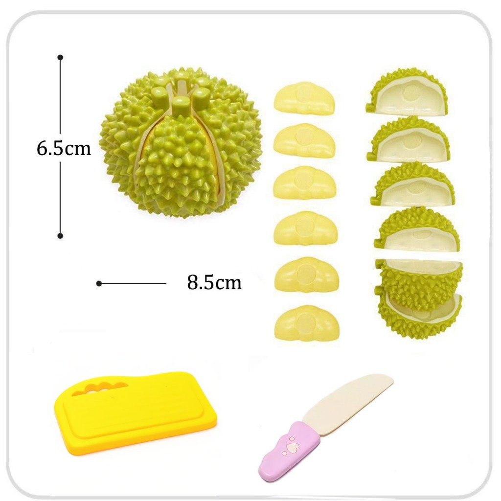 Durian Toy Set Cutting Fruit Vegetable Toy Kids Kitchen Plastic Cutting ...