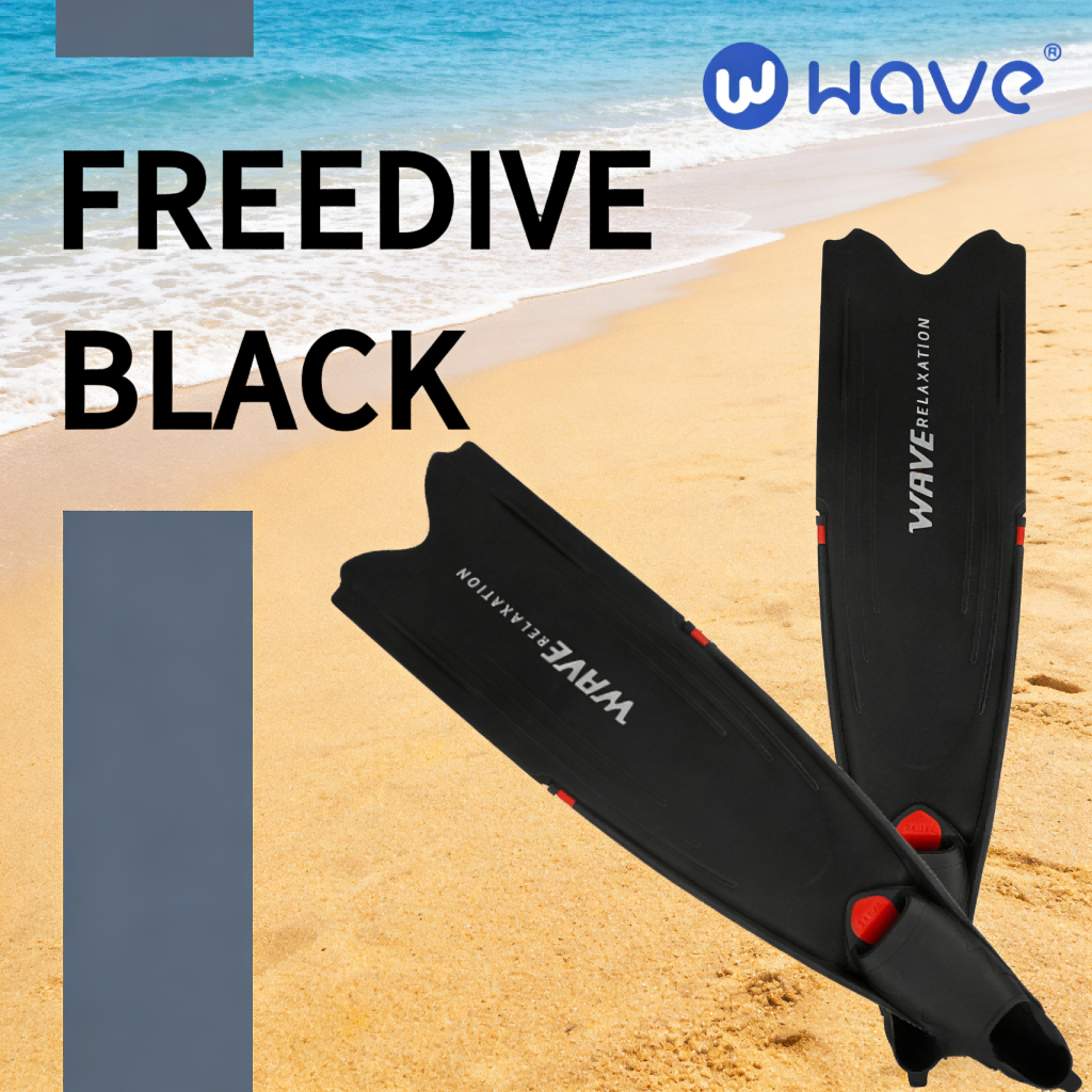 WAVE Professional Diving Fins Long Blade Freediving And Spear Diving ...