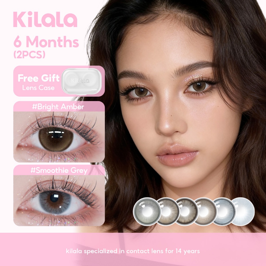 Kilala Contact Lenses 6 Months Moist Honey Series Smoothie Grey/Bright ...