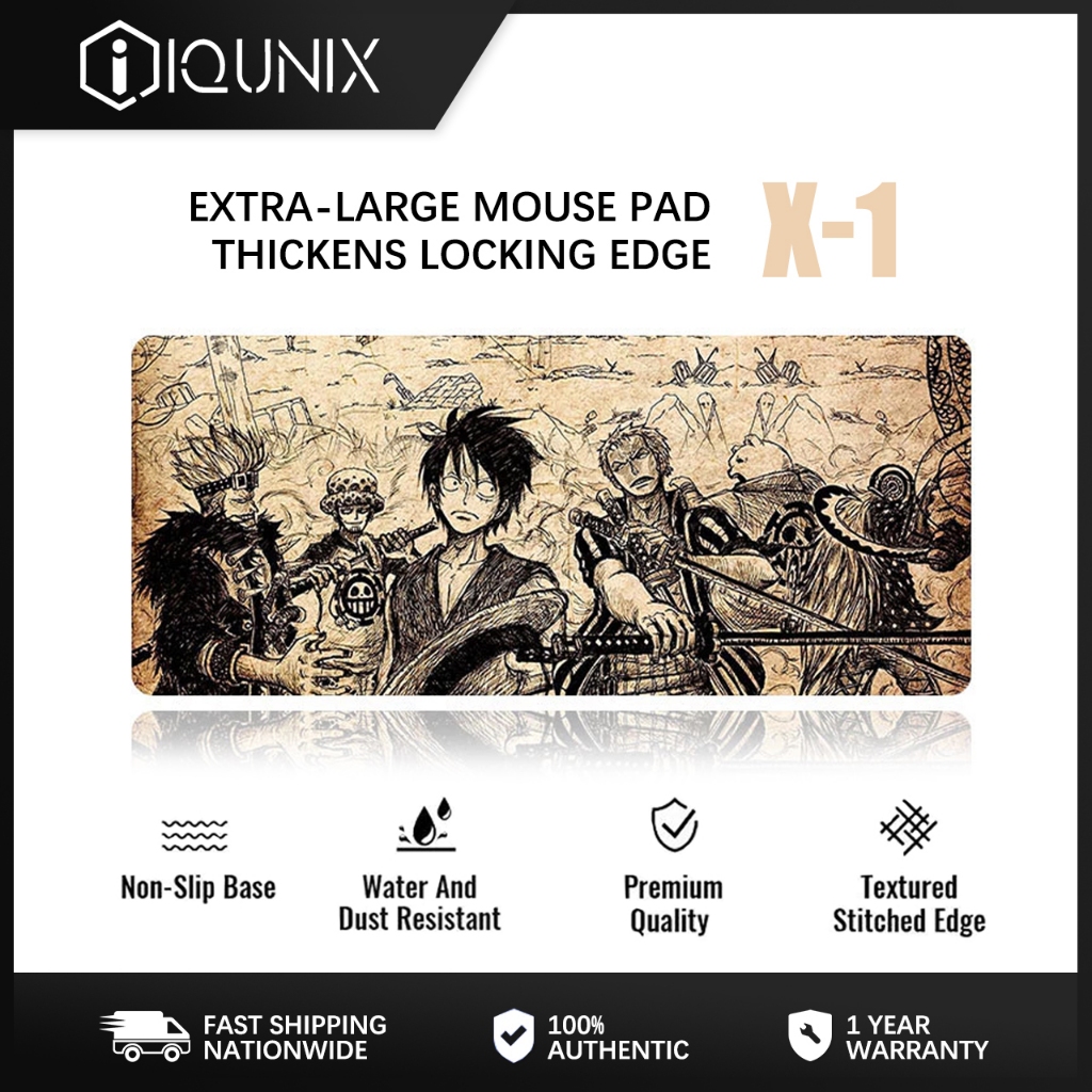 IQUNIX x Animated Luffy Large Mouse Pad Computer Mat Desk Anti Slip ...