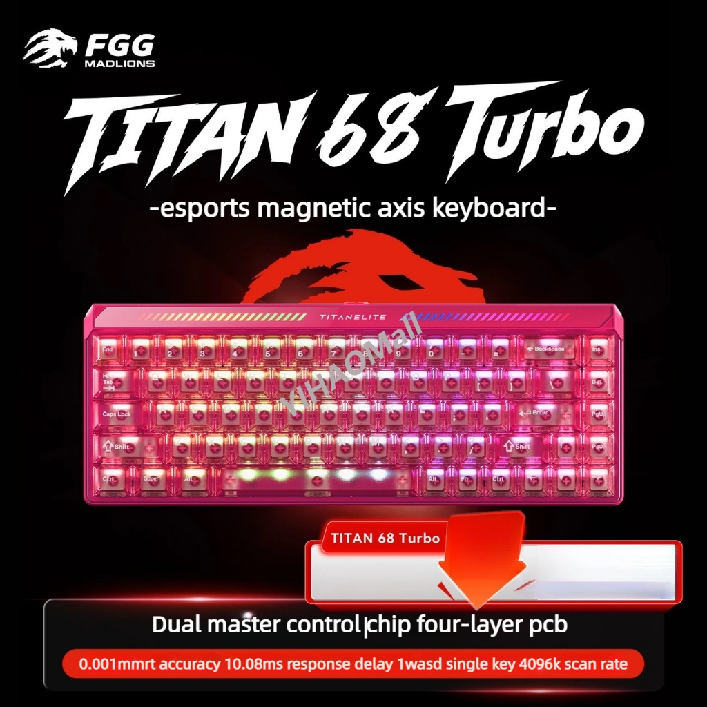 MADLIONS TITAN 68 Turbo Gaming Magnetic Axis Keyboard RGB Wired ...