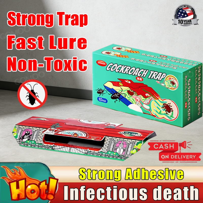 Cockroach Killer 50pcs Roach Traps Strong Trapping Power Extra-sticky ...