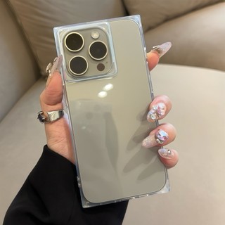 Simple Square Frame Transparent Phone Case for IPhone 11 17 16 14 15 ...