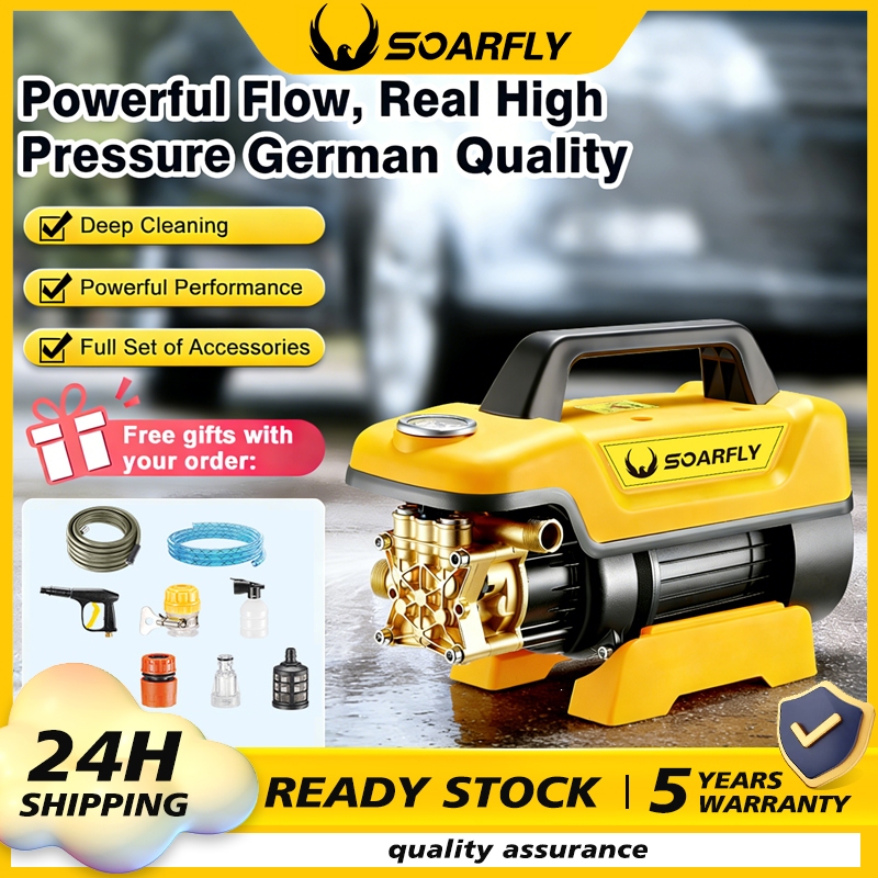 SOARFLY High Pressure Washer Heavy Duty Portable Visual Pressure Gauge ...