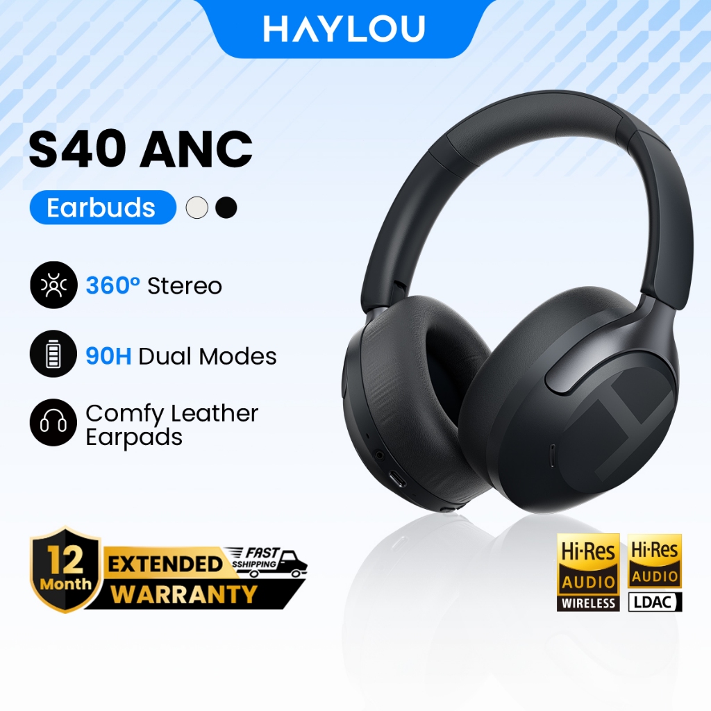 Haylou S40 ANC Wireless Headphone 50dB Noise Canceling Hi-Res 3D ...