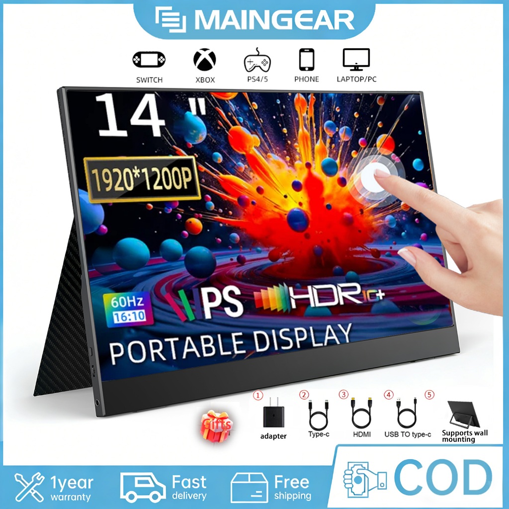 HDR Portable Monitor/Display with Touchscreen, 16-inch/15.6-inch/15.3 ...
