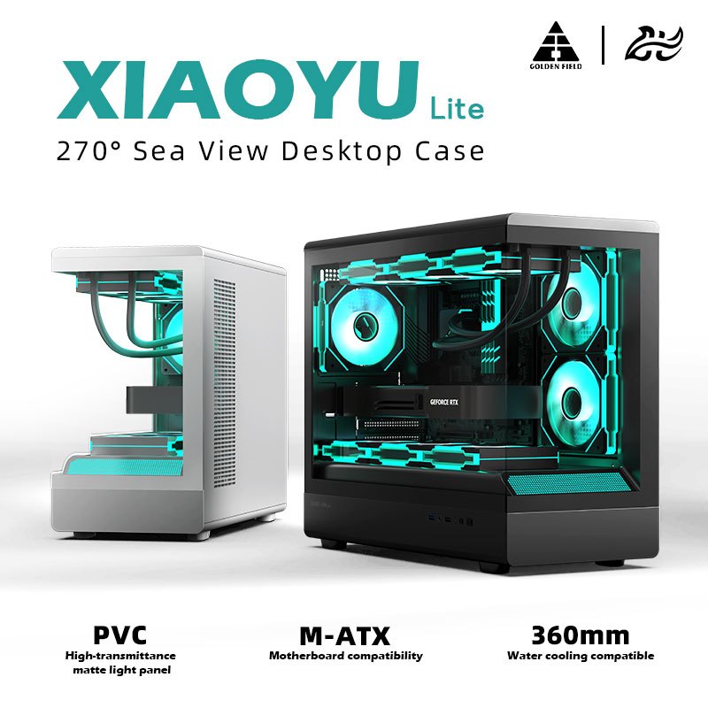 Xiaoyu Lite Seaview Gaming PC Case support 360mm AIO Water Cooler ...