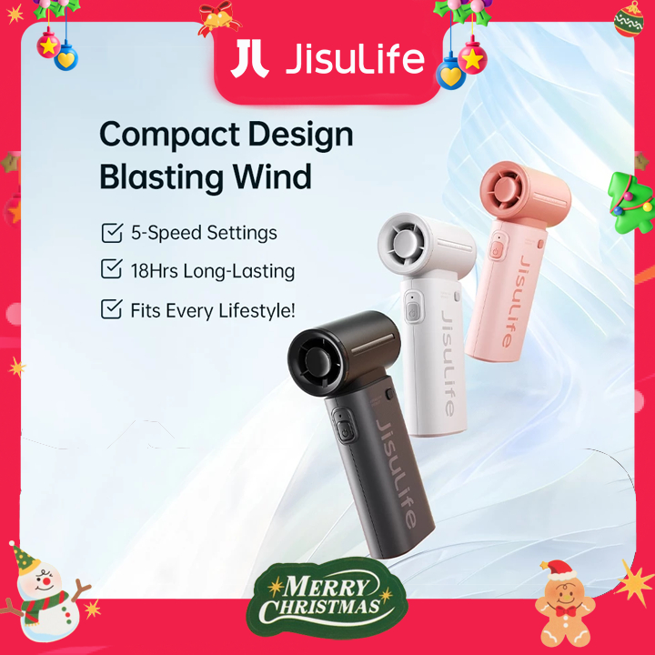 JISULIFE Handheld Fan Life9 Mini Portable Jet Fan Rechargeable USB Fans ...