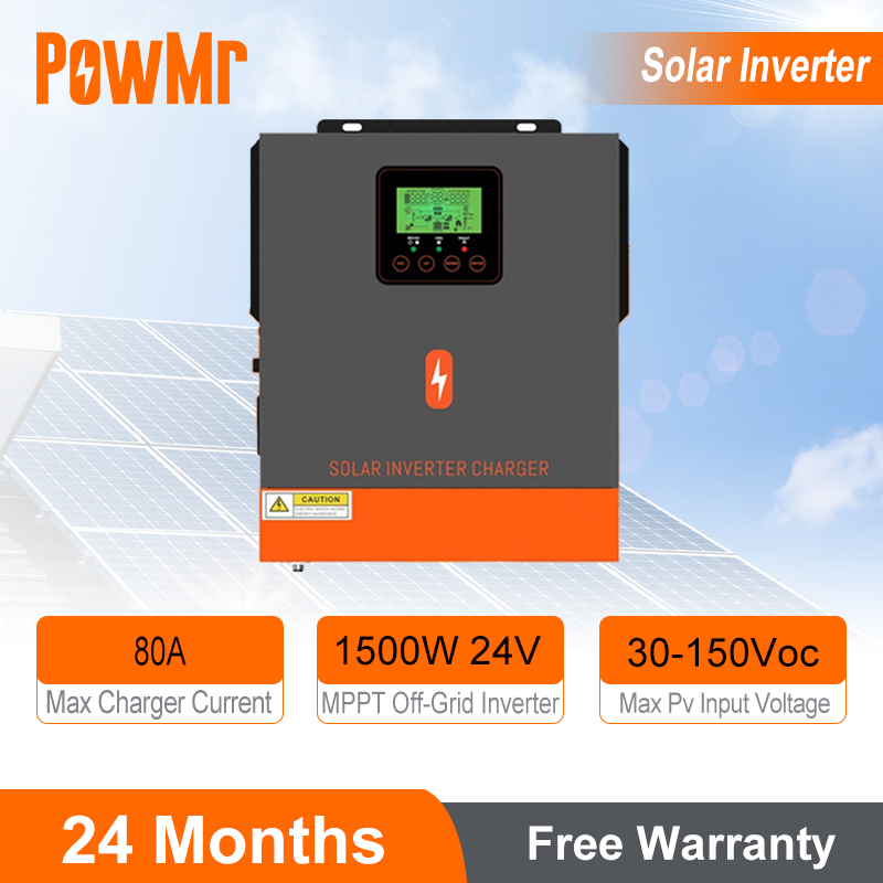 PowMr 1.5KW 24V Hybrid Solar Inverter 230Vac PV Start Voltage 20Voc ...