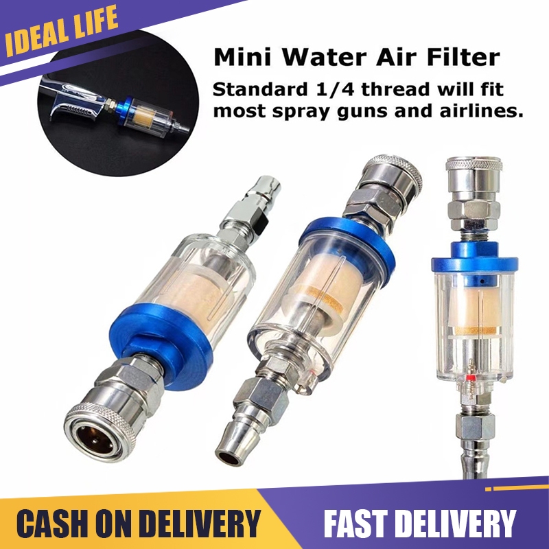 Spray Gun Air Filter Tool 1/4 Water Oil Separator Air Filter For Spray ...