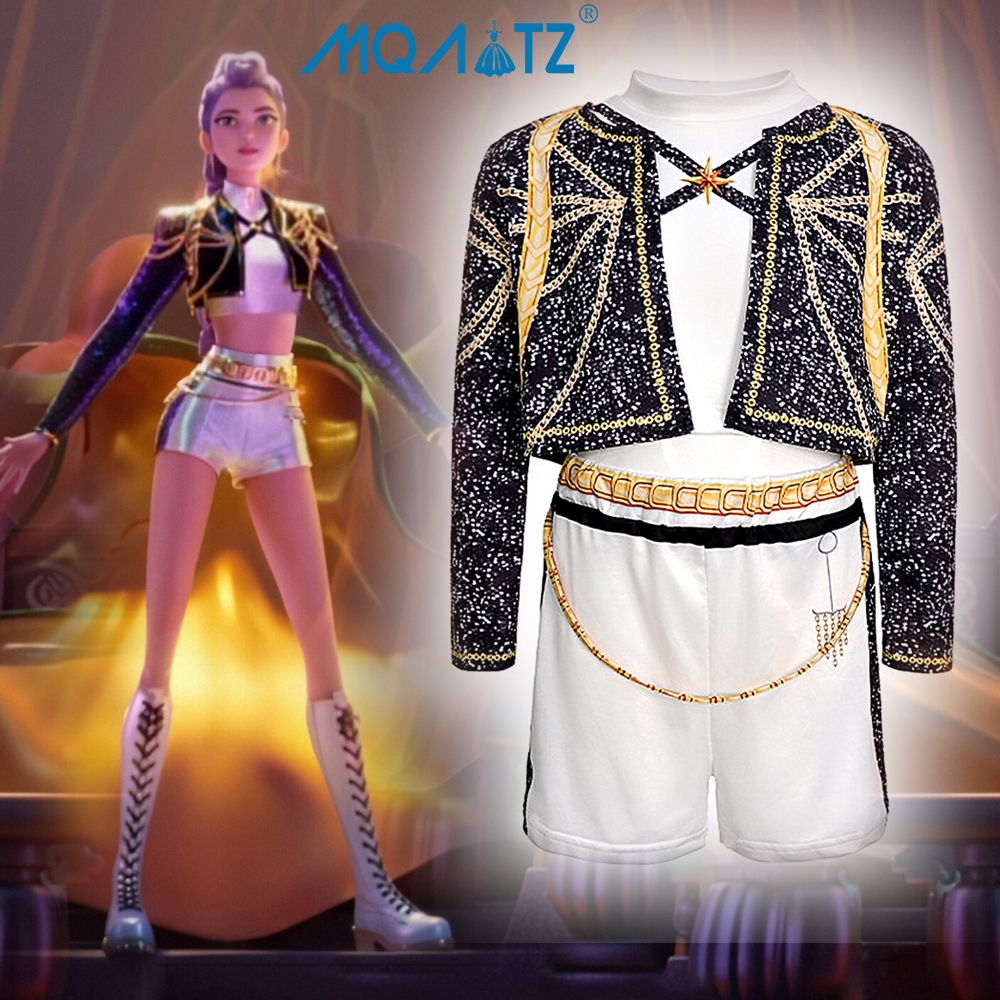 MQATZ Halloween Mira Demon Hunters Cosplay Girls Set For Kids Costume K ...