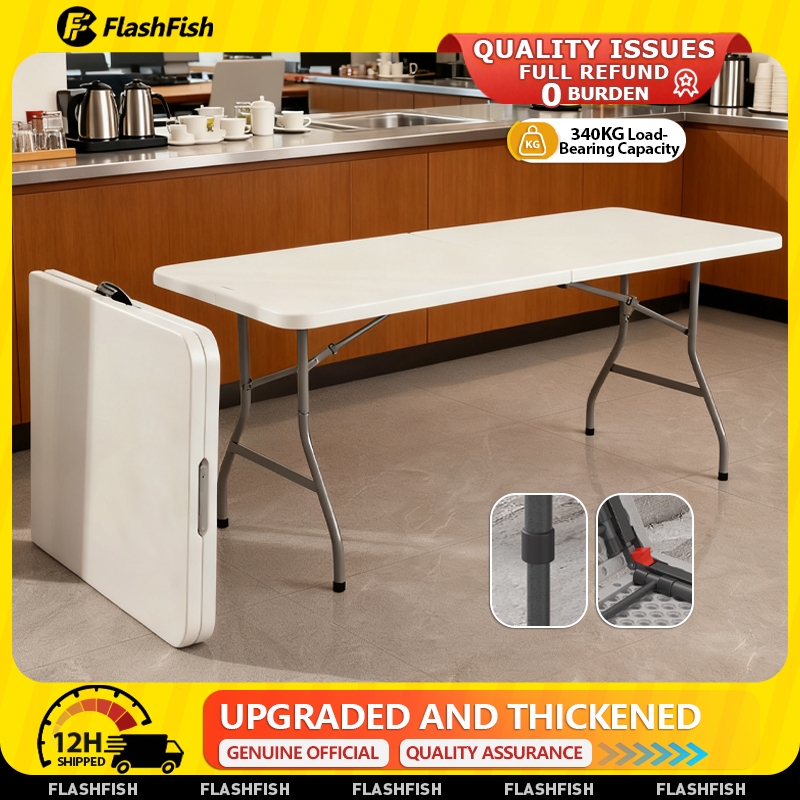 FlashFish Heavy-duty folding table Portable Home Desk Semi-folding ...